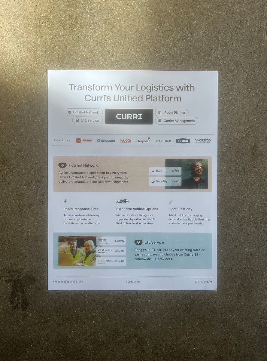 'Transform with Unified Platform' Flyer – Team Curri