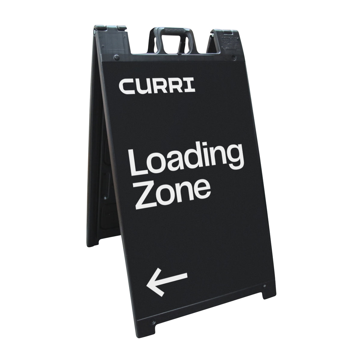 Curri-branded sandwich board "Loading Zone" – Team Curri